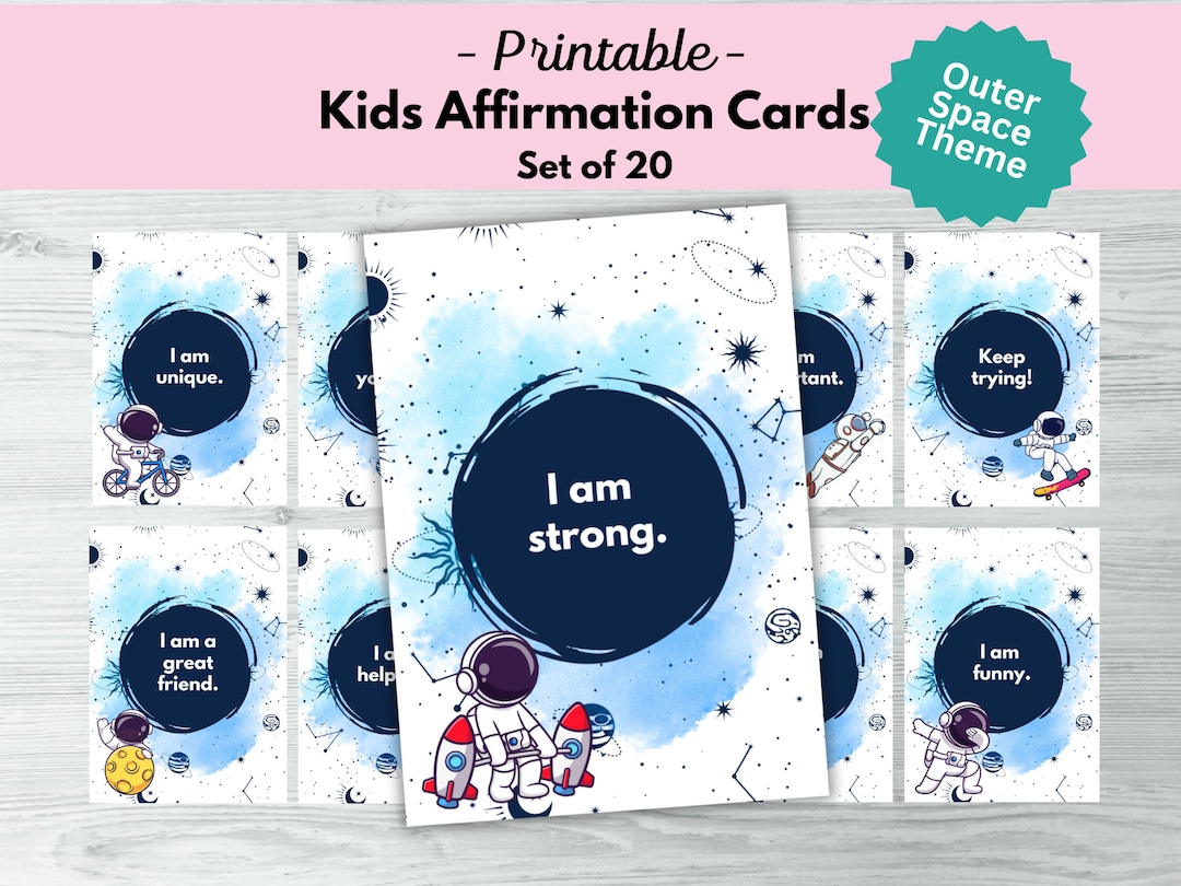 Affirmation Cards Printable | Printable Affirmations for Kids | Outer ...