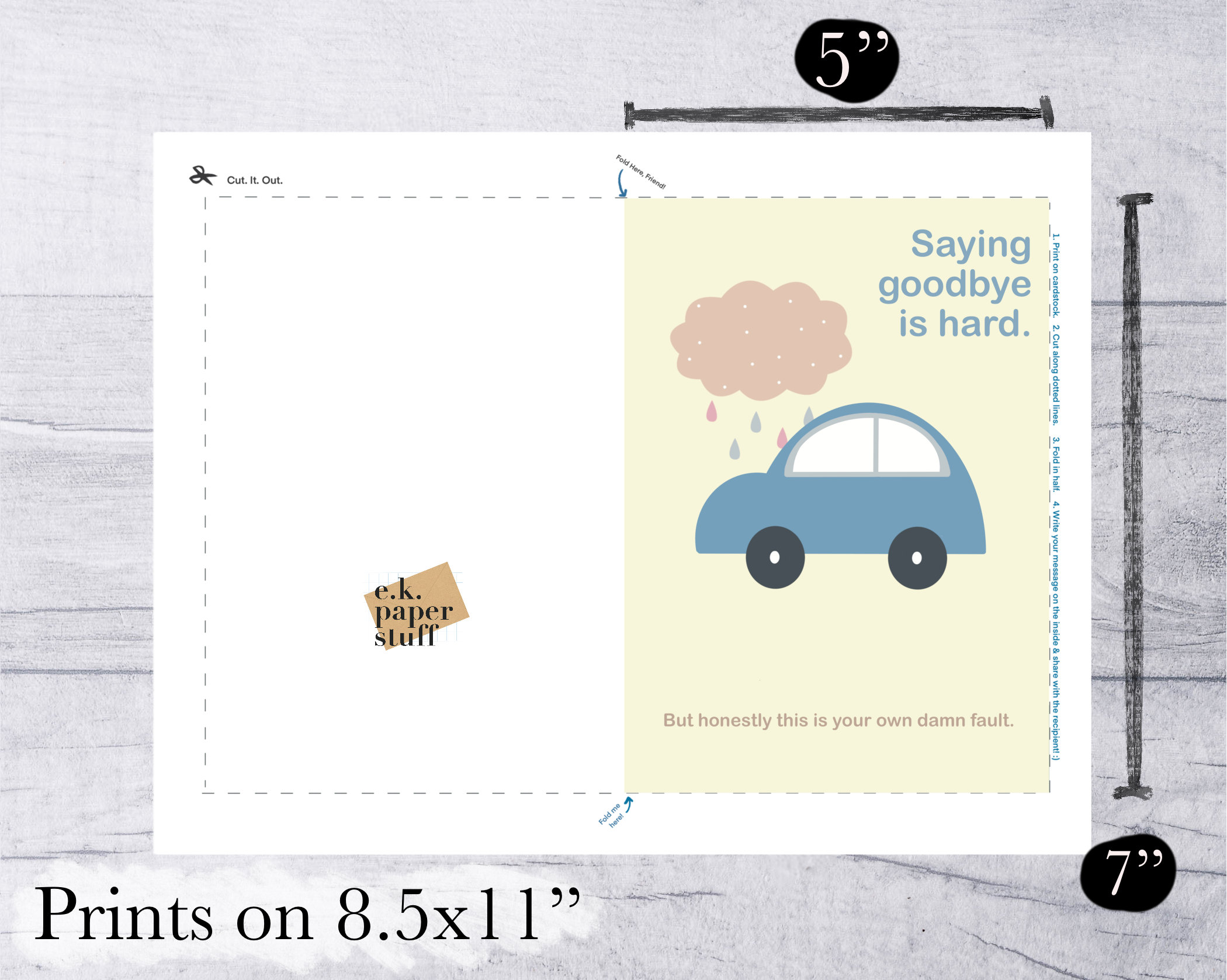 Printable Funny Goodbye Card Going Away or Moving - Etsy
