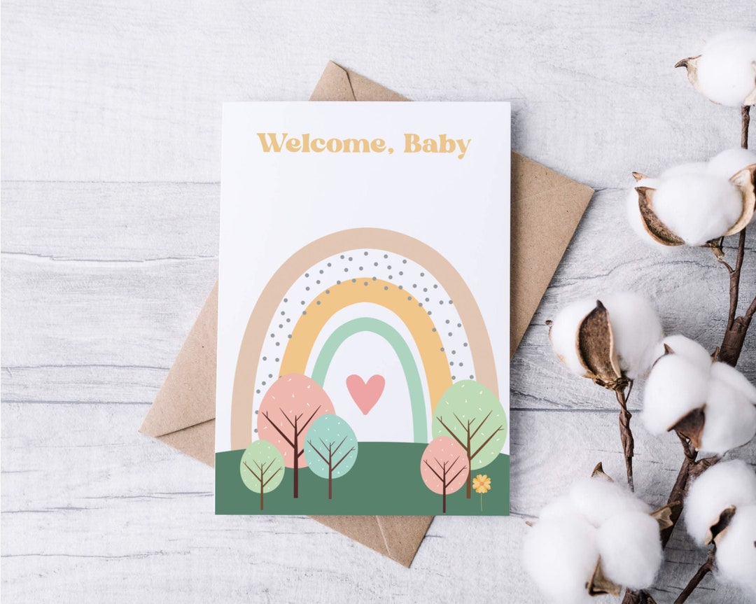 Printable Baby Card | Baby Shower or to Welcome Baby - Etsy