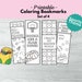 Printable Coloring Bookmark Sports Kids Soccer Basketball Football ...