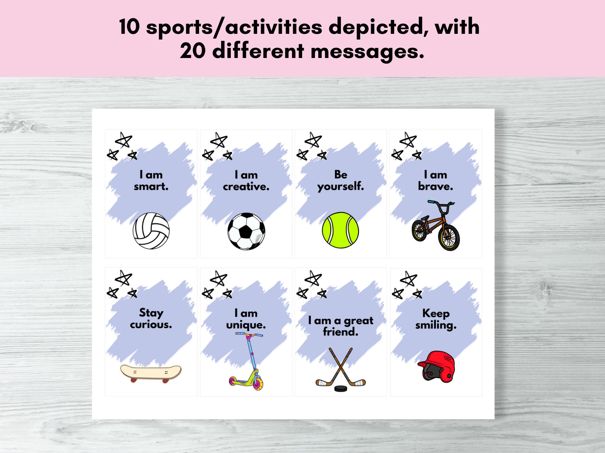 Affirmation Cards Printable | Sports | Printable Affirmations for Kids ...