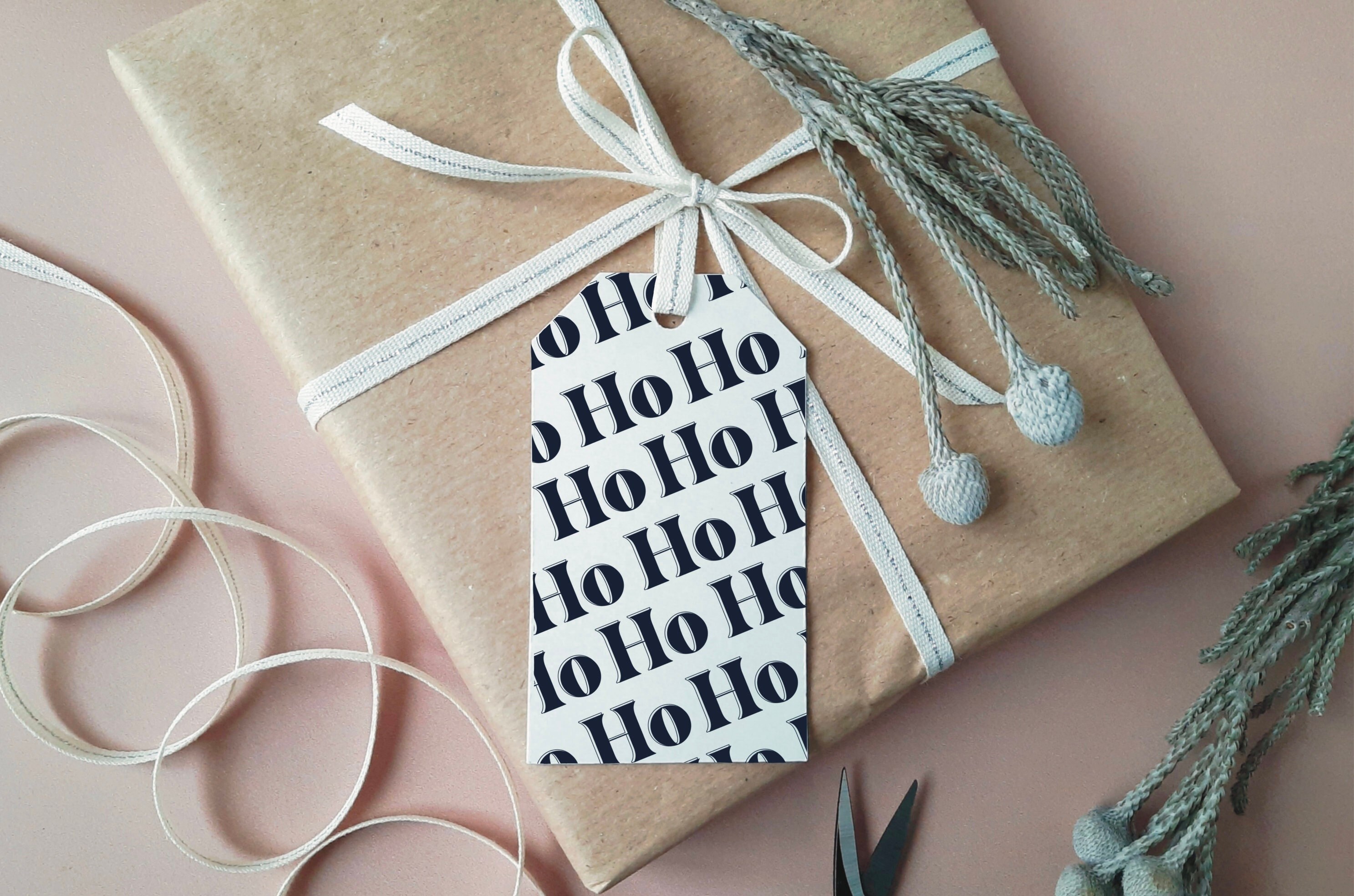 Printable Christmas Gift Tags Ho Ho Ho Holiday Design - Etsy