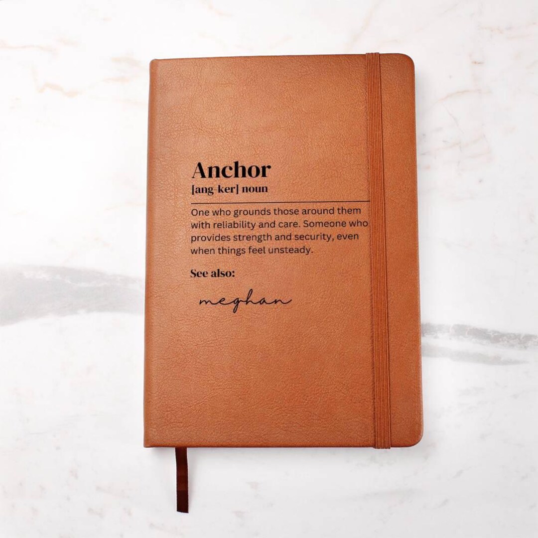Personalized Anchor Journal | Custom Gift Leather Journal for Mentors ...