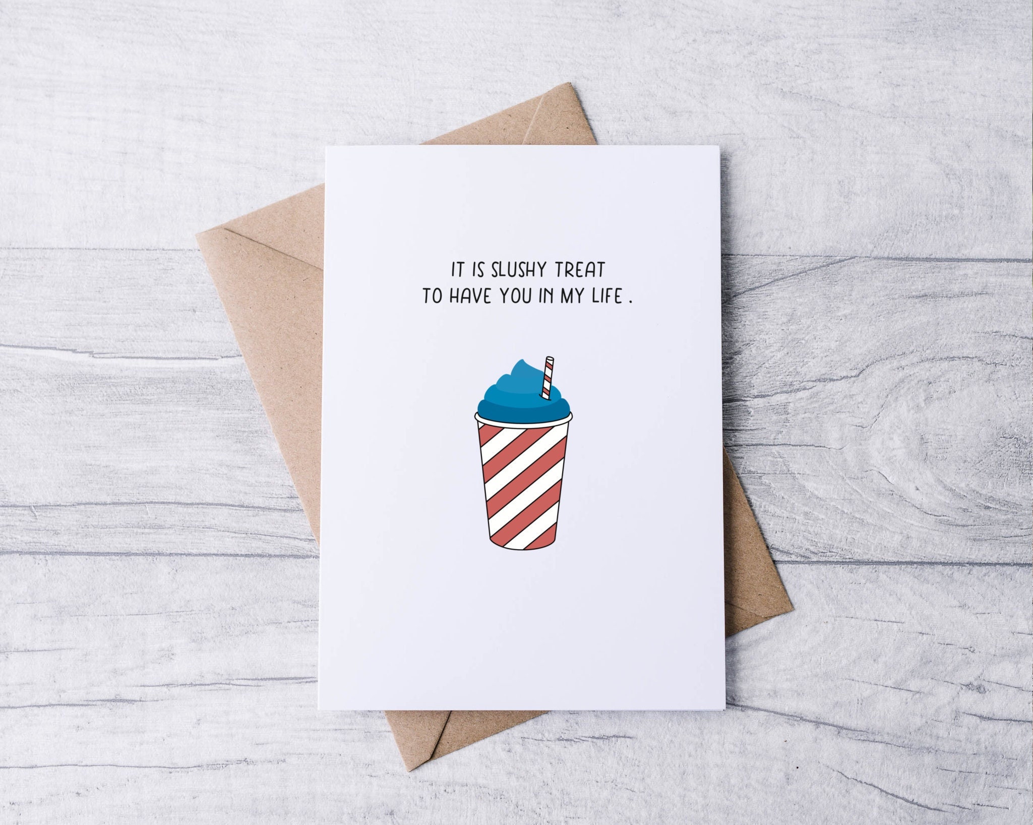 Printable Slushy Card | Throwback Friendship Card - Etsy