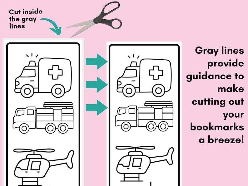 Printable Coloring Vehicle Bookmarks | Kids Racecar Monster Truck ...