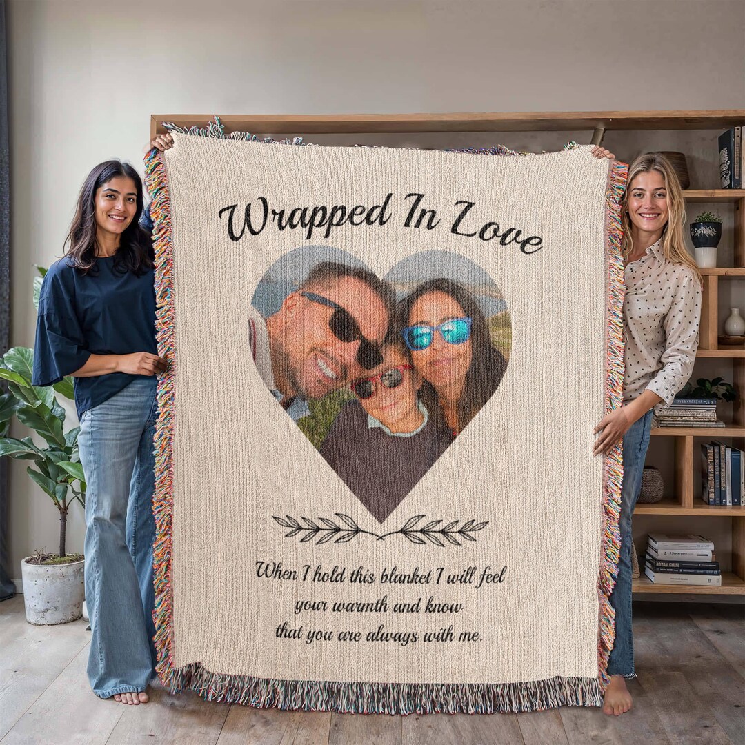 Personalized Memorial Blanket: Photo Gift for Loss - Etsy