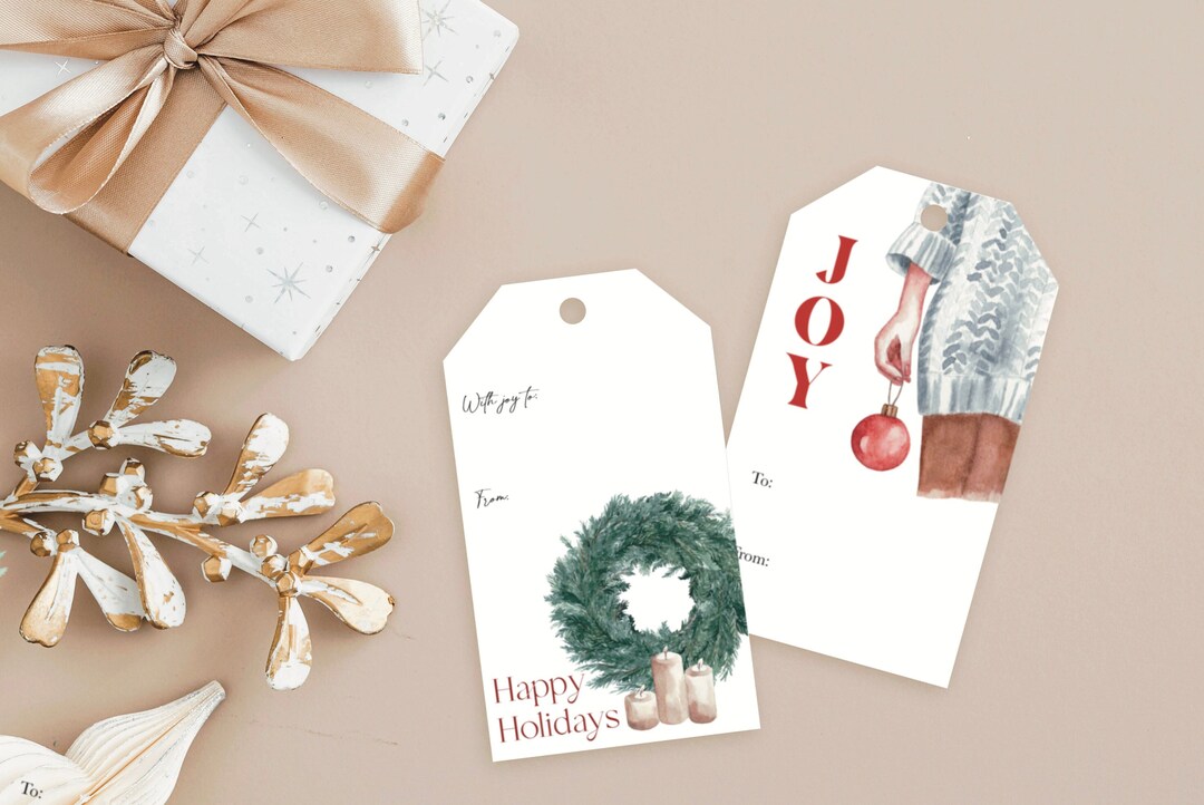 Printable Christmas Gift Tags | Farmhouse Variety Set - Etsy