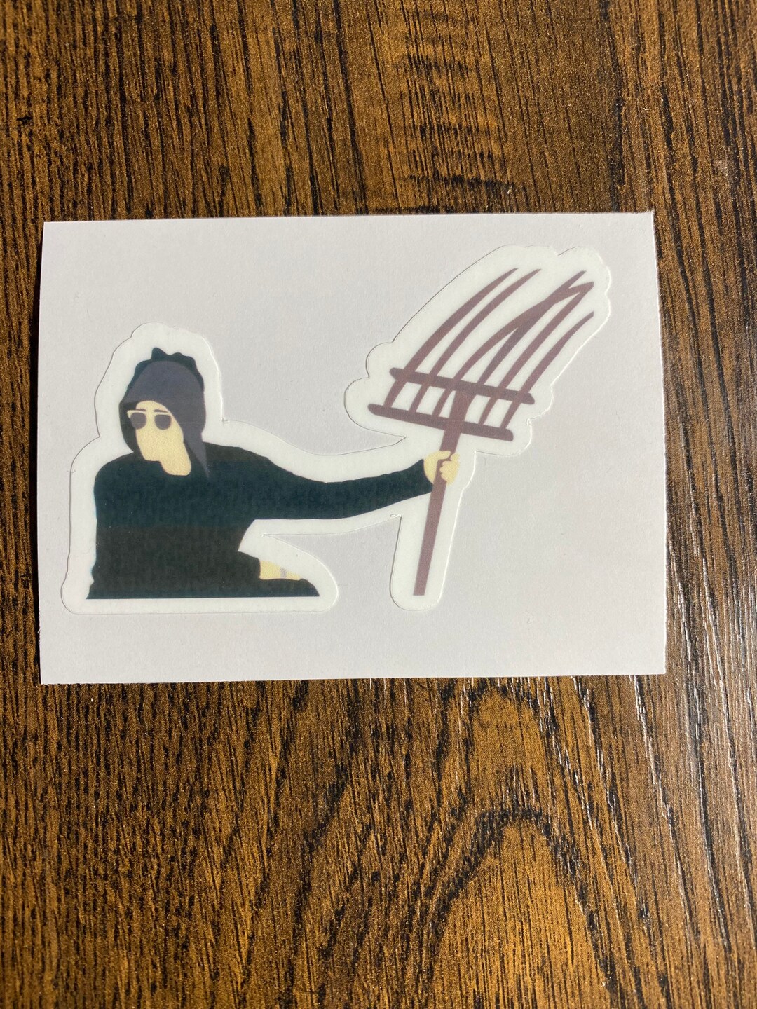 Amish David With Pitchfork Sticker. David Sticker. - Etsy