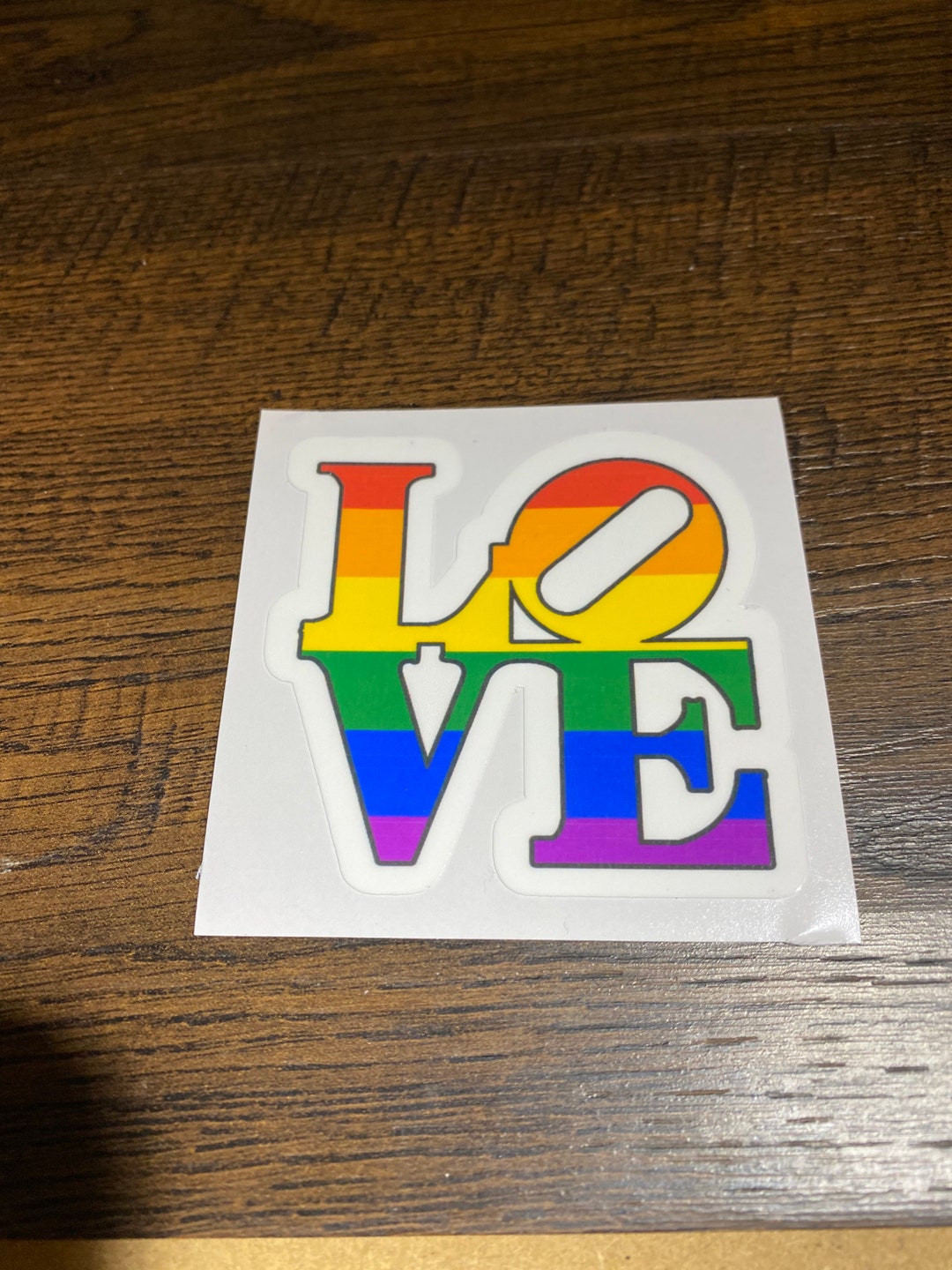 Rainbow Love Sticker. Pride Sticker. Love Sticker. - Etsy
