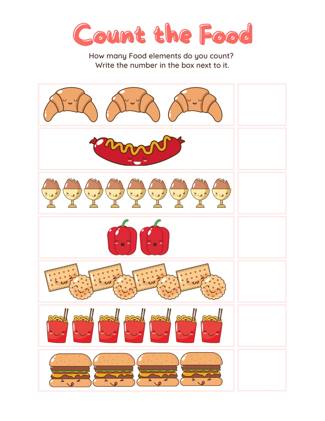 I Can Count-counting Exercises for Ages 4 | Etsy