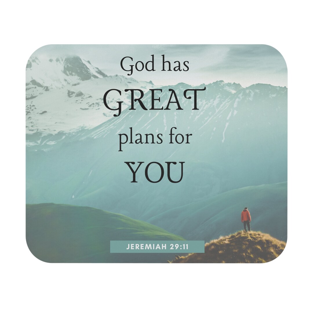 God Has Great Plan for You Bible Verse Mouse Pad Jeremiah 29:11 Mouse ...