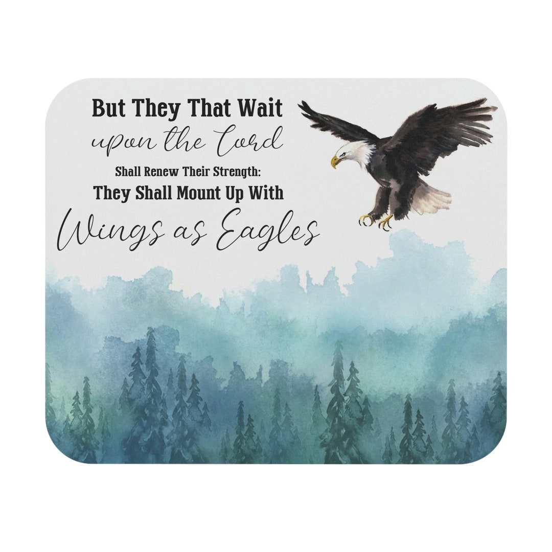 Bible Verse Isaiah 40:31 Mouse Pad - Faith Mouse Pad - Christian Mouse ...