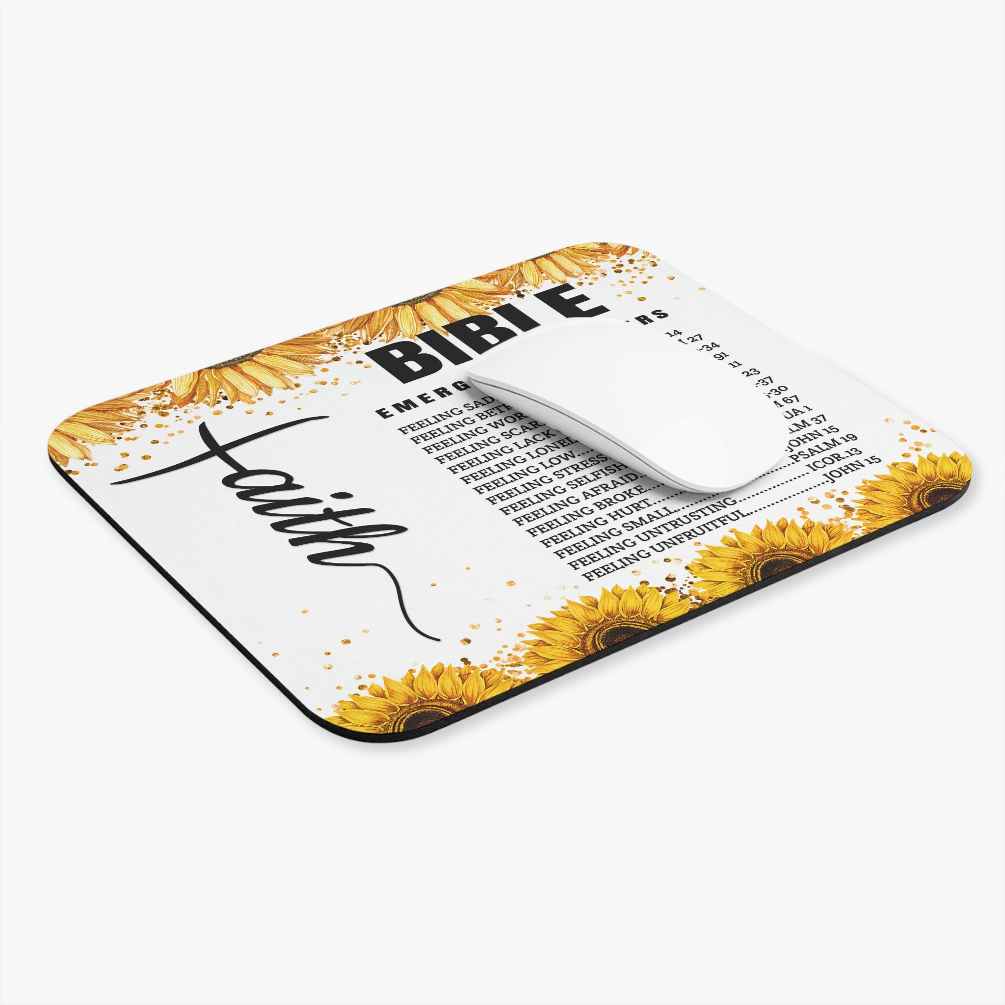 Bible Verse Emergency Numbers Mouse Pad Faith Mouse Pad Christian Mouse ...