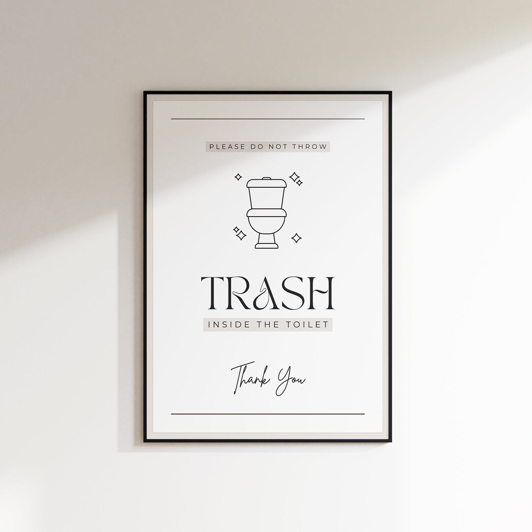 Toilet Waste Poster for the Guest Toilet Toilet Corridor Guest Toilet ...