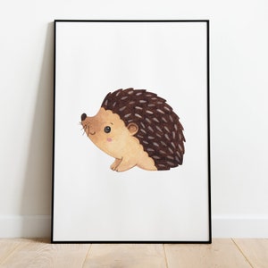Poster Hedgehog Nursery Picture Watercolor Image Dear Children Posters ...