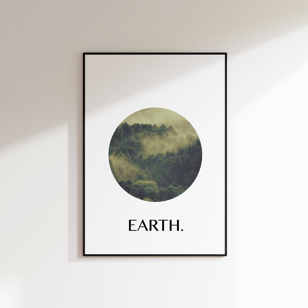 Earth Forest Poster | Forest in a Circle | Nature Poster | Nature ...