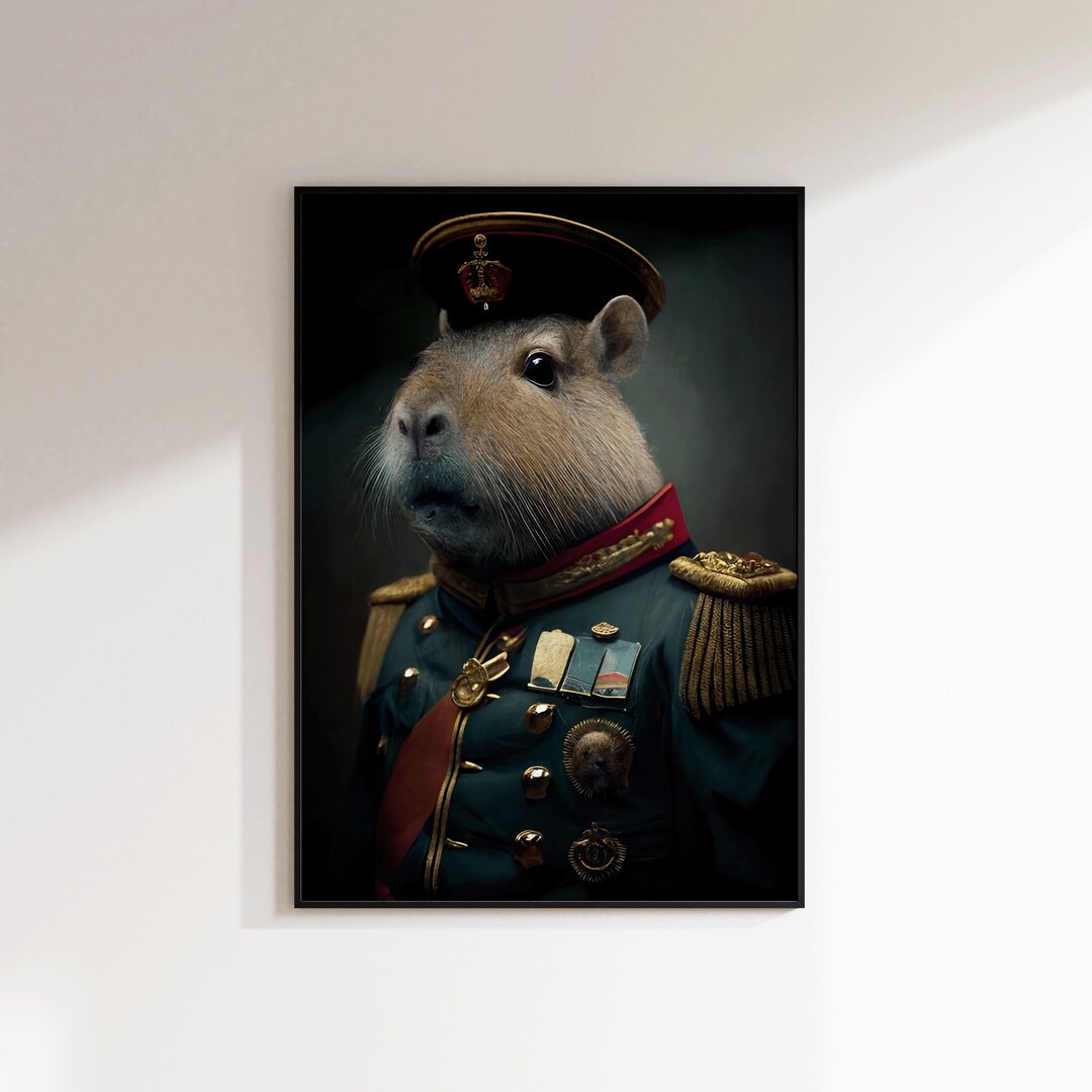 Capybara in Uniform | Capybara Soldier | Capybara Picture | Funny ...