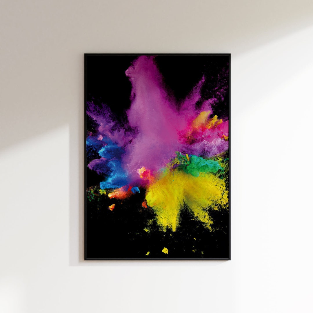Colorful Explosion Poster Poster of an Explosion Colorful Powder Powder ...