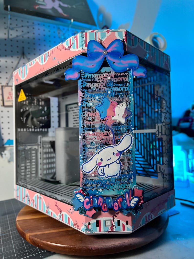 Custom Cinnamoroll Candy Themed PC Case - Sanrio Cinnamoroll - Handmade ...