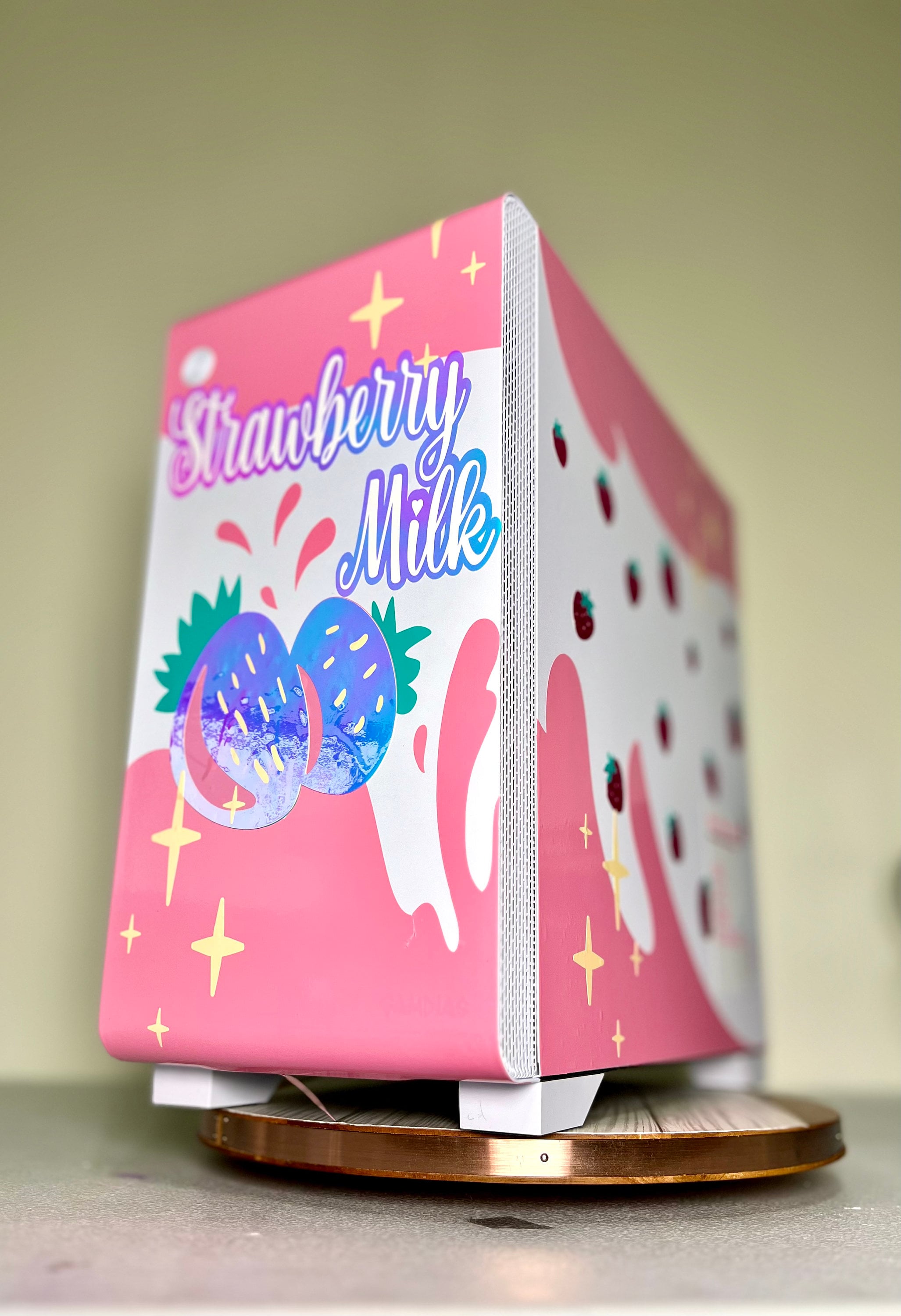 Custom Strawberry Milk PC Case Pink Computer Case - Etsy UK