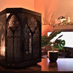 Gothic Cathedral PC Case – Hand-etched Tempered Glass, Dark Academia ...