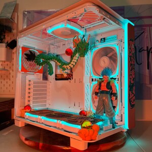 Custom PC Case - Gaming Computer Case - DBZ Inspired Themed Desktop Pc ...