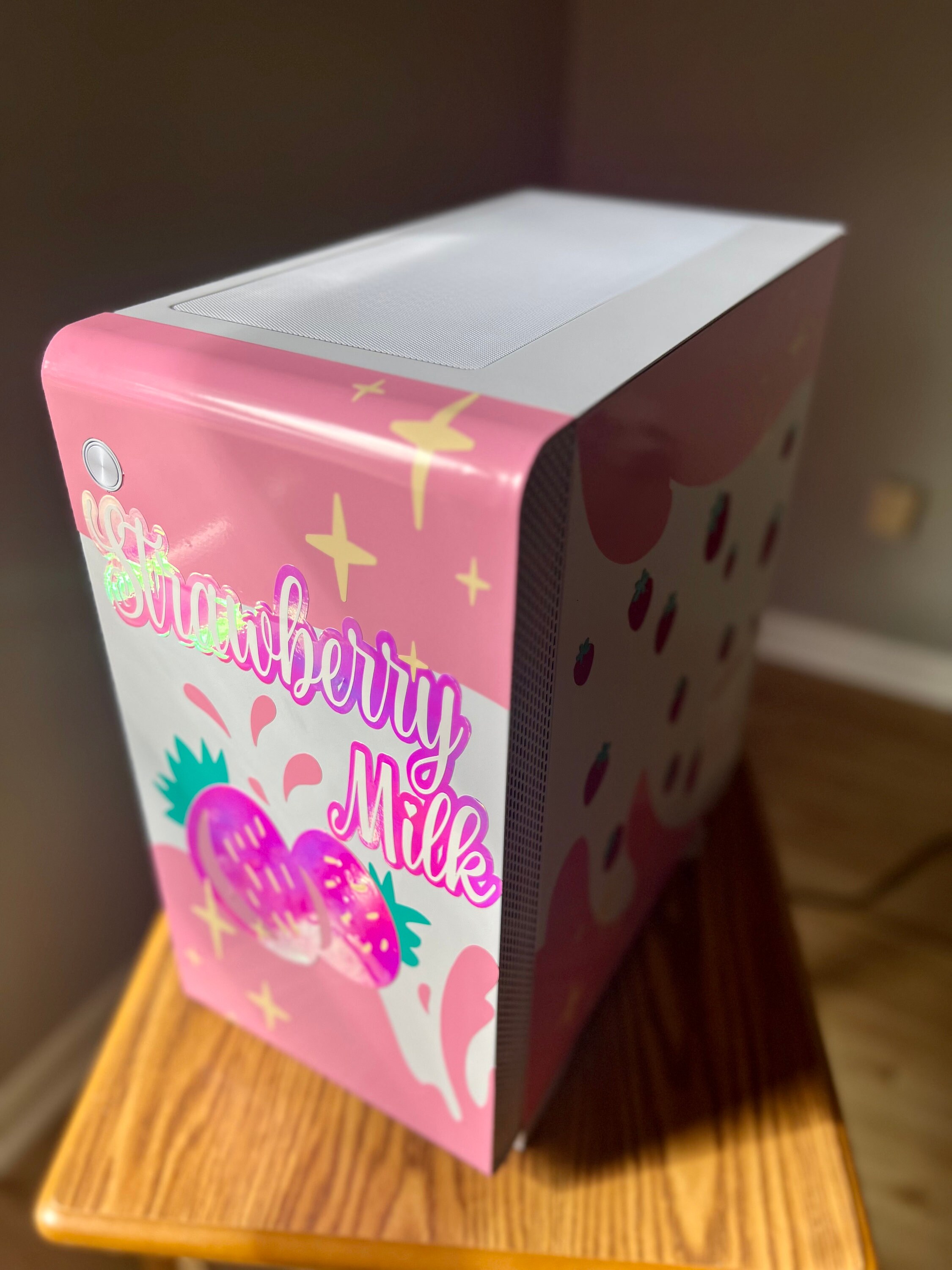 Custom Strawberry Milk PC Case Pink Computer Case - Etsy UK