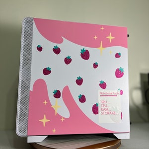 Custom Strawberry Milk PC Case Pink Computer Case - Etsy