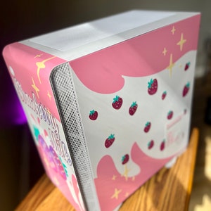 Custom Strawberry Milk PC Case Pink Computer Case - Etsy
