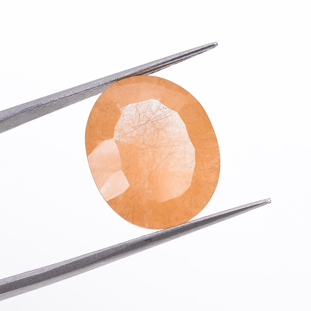 Rutile Copper Quartz Oval Shape Cut Stone Loose Gemstone for Making ...