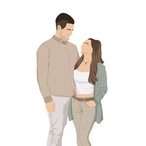 Custom Minimal 2 People Custom Illustration Birthday | Etsy