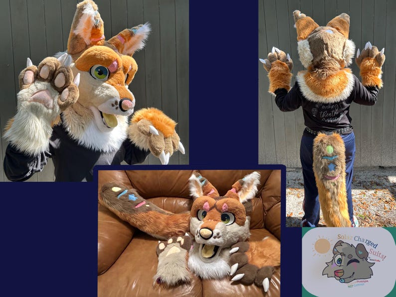 Coyote Fursuit Mini Partial ~ Color Changing Fursuit! - See Description ...