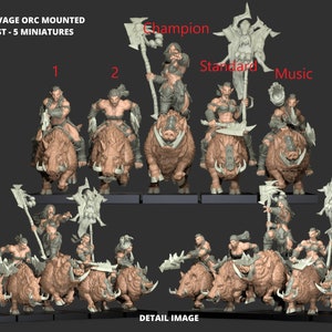 Yedharo - Savage Orc Female Mounted Unit - 30mm Scale for Dnd ...