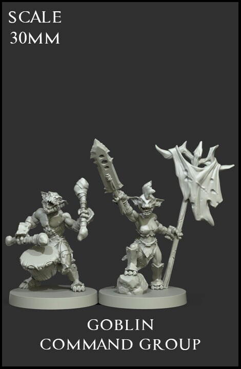 Yedharo - Goblins - 30mm Scale for Dnd, Roleplaying, Table Top Wargames ...