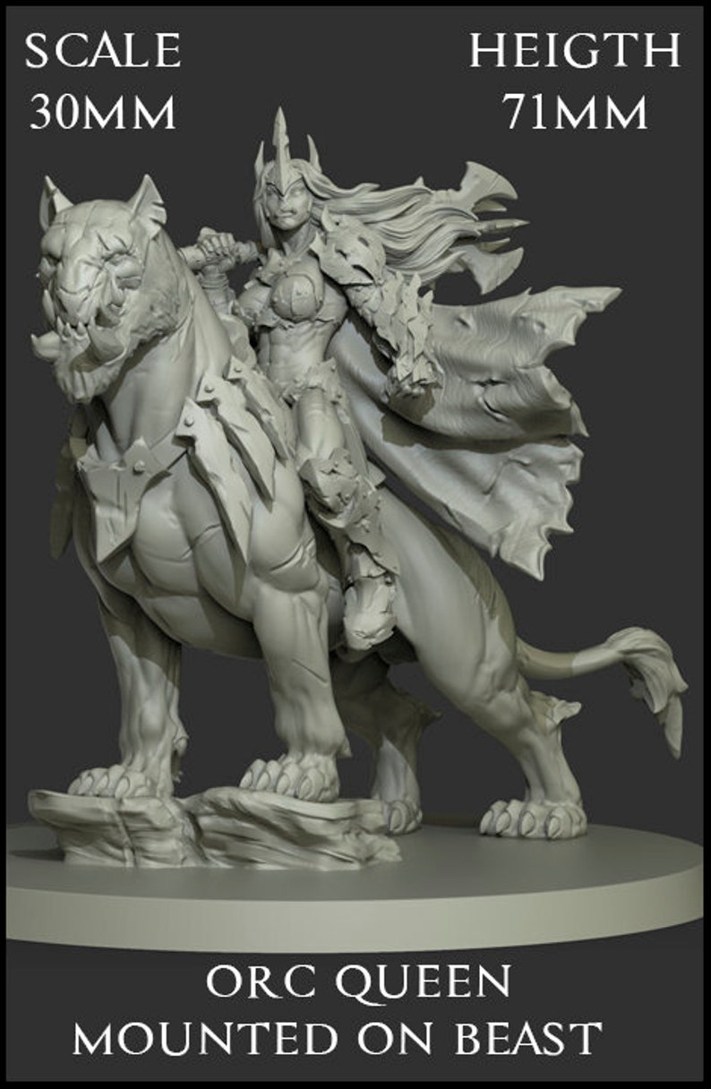 Yedharo - Mounted Orcs - 30mm Scale for Dnd, Roleplaying, Table Top ...