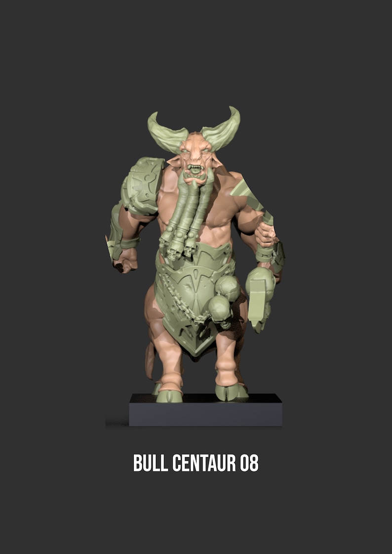 Yedharo - Bull Centaurs Type B - 30mm Scale for Dnd, Roleplaying, Table ...