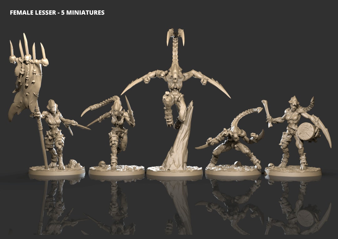 Yedharo - Female Lesser Demon Unit - 30mm Scale for Dnd, Roleplaying ...