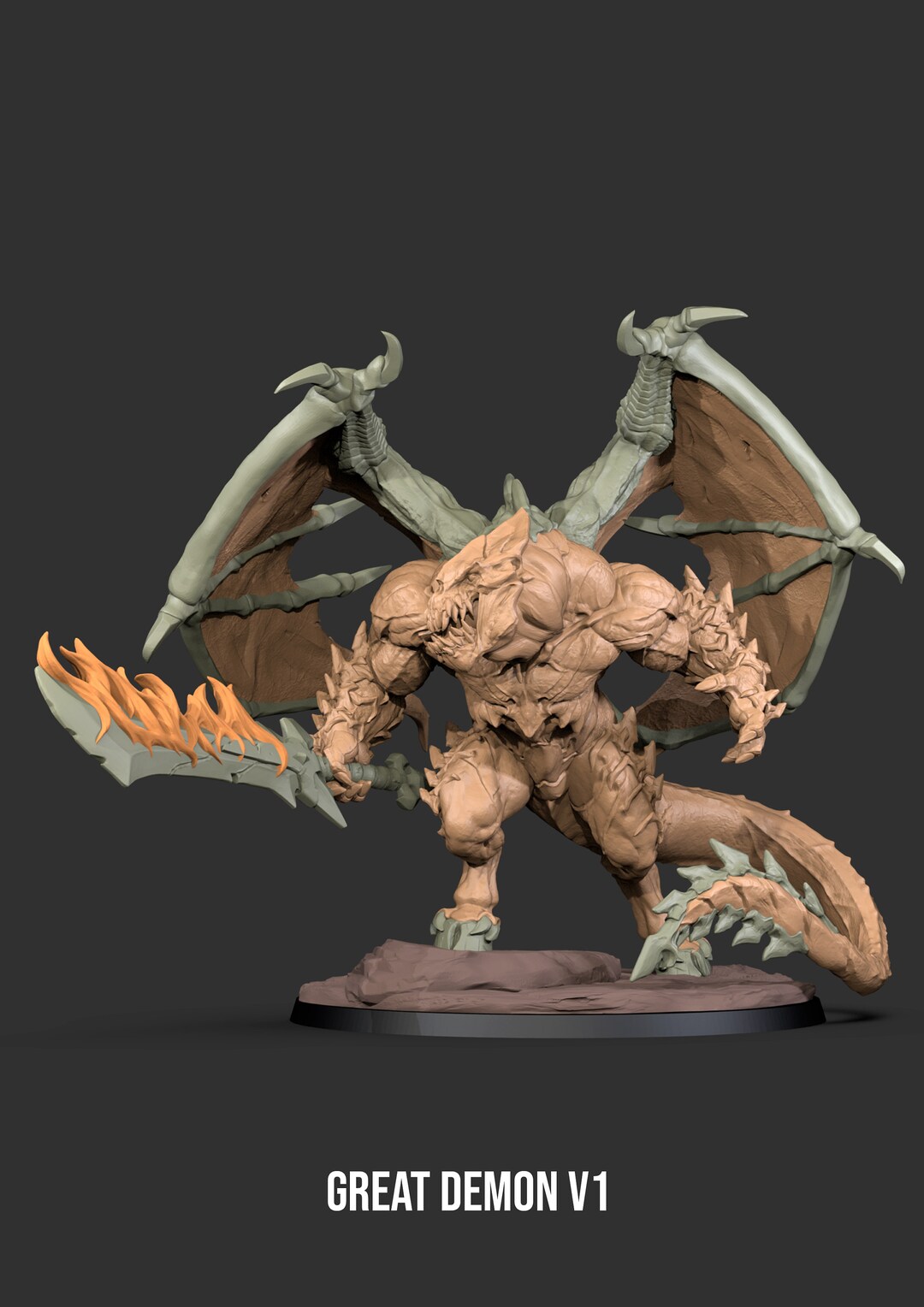 Yedharo - Greater Demon V1 - 30mm Scale for Dnd, Roleplaying, Table Top ...
