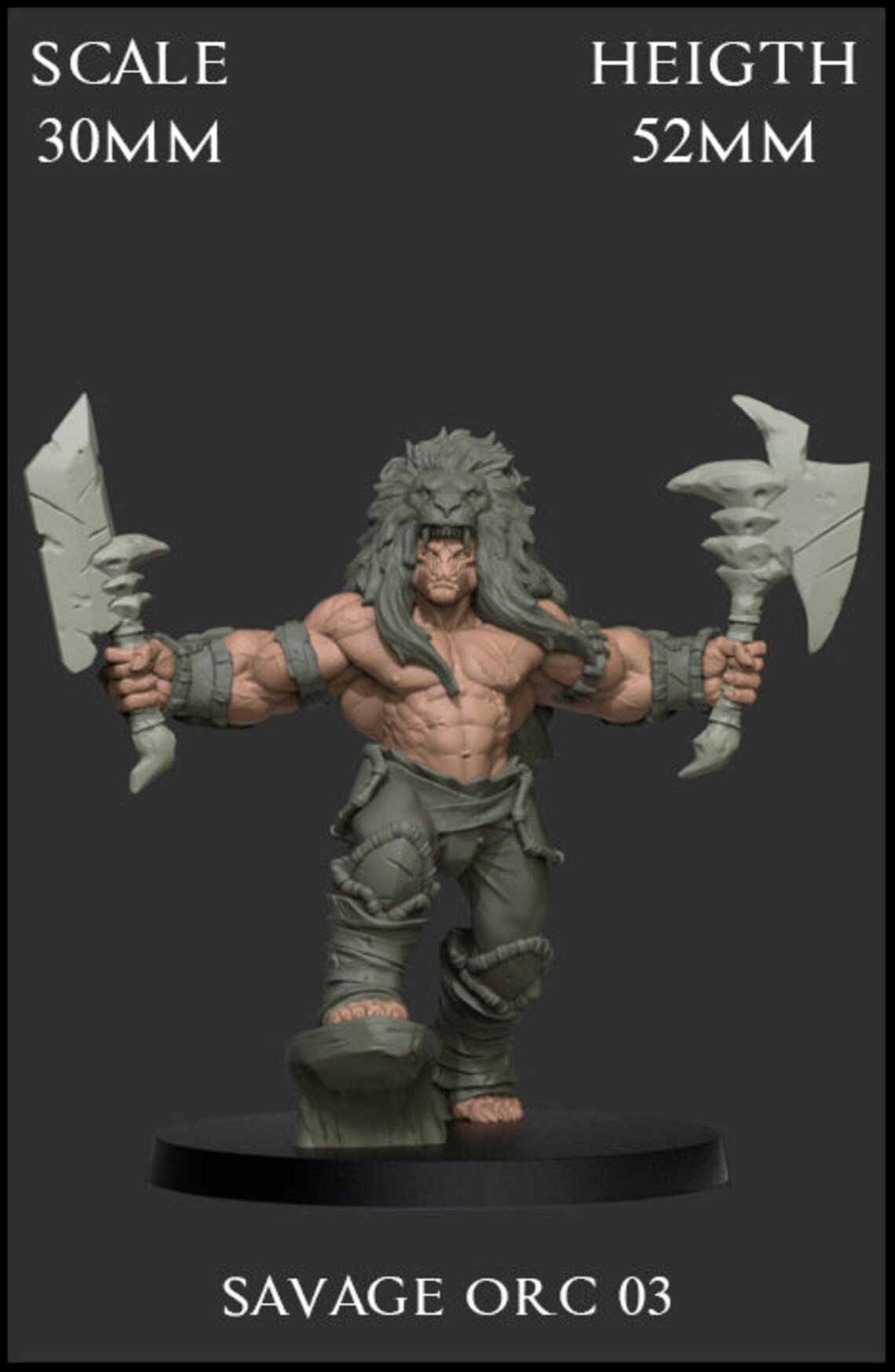 Yedharo Savage Orc Unit 30mm Scale for Dnd Roleplaying - Etsy