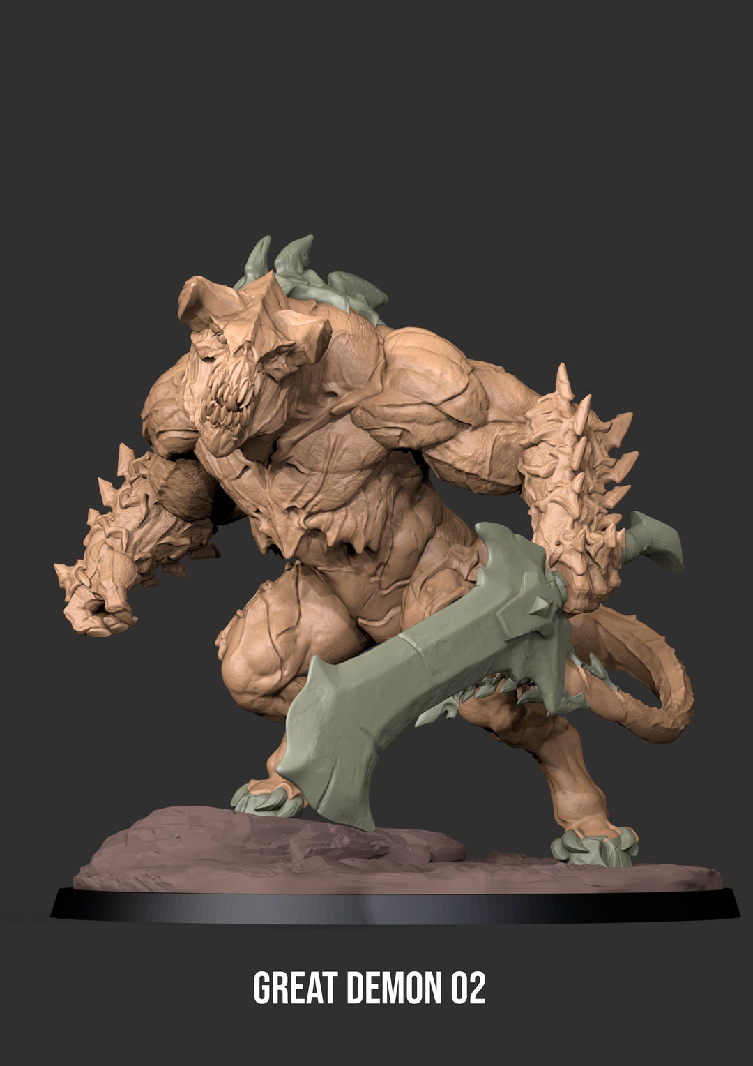 Yedharo - Greater Demon 2 - 30mm Scale for Dnd, Roleplaying, Table Top ...