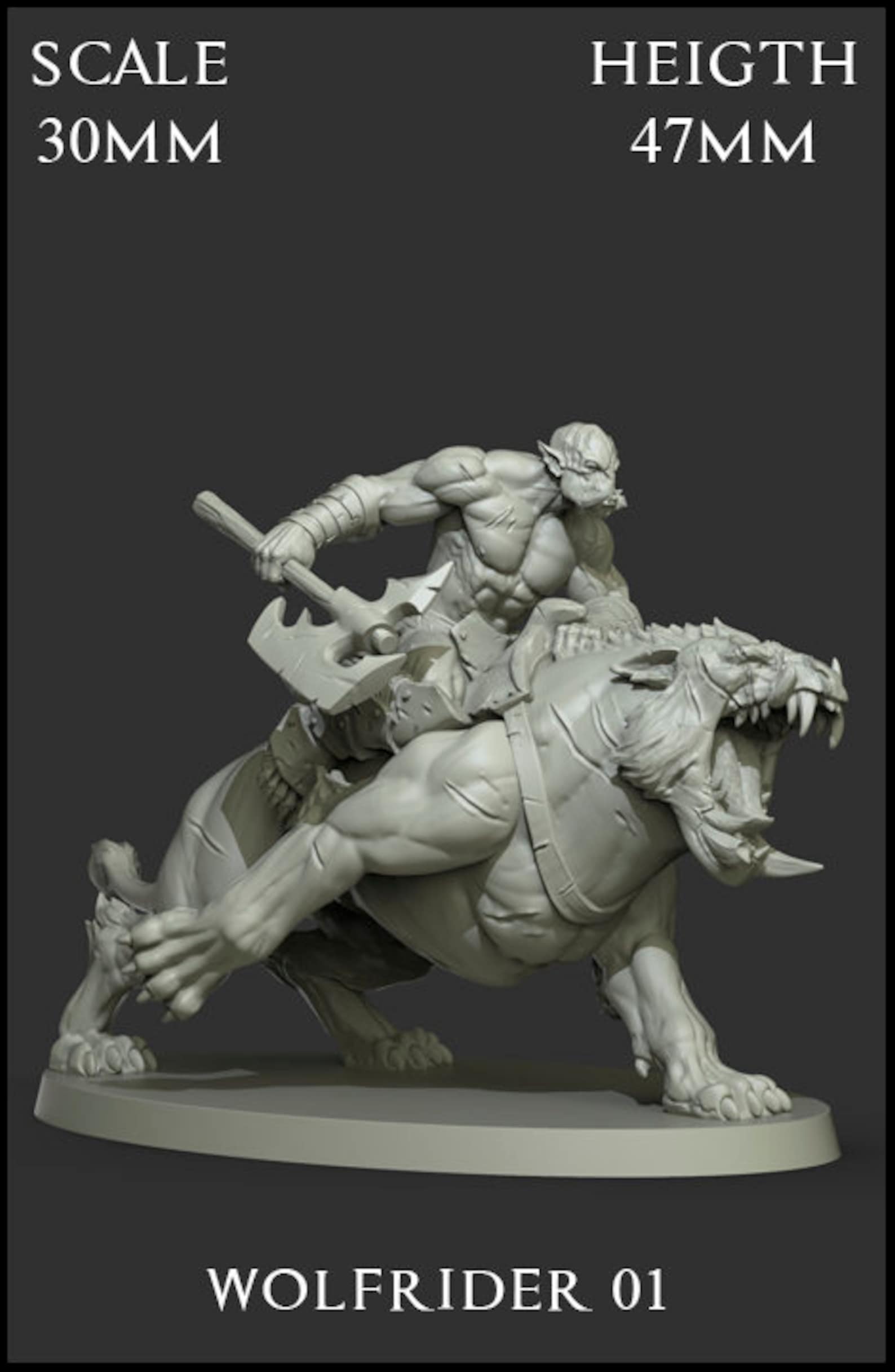 Yedharo - Mounted Orcs - 30mm Scale for Dnd, Roleplaying, Table Top ...