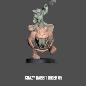 Yedharo Crazy Rabbit Riders 30mm Scale for Dnd, Roleplaying, Table Top ...