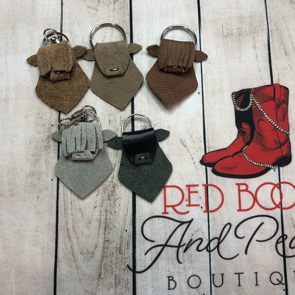 Leather Cow Keychain Pattern - Etsy