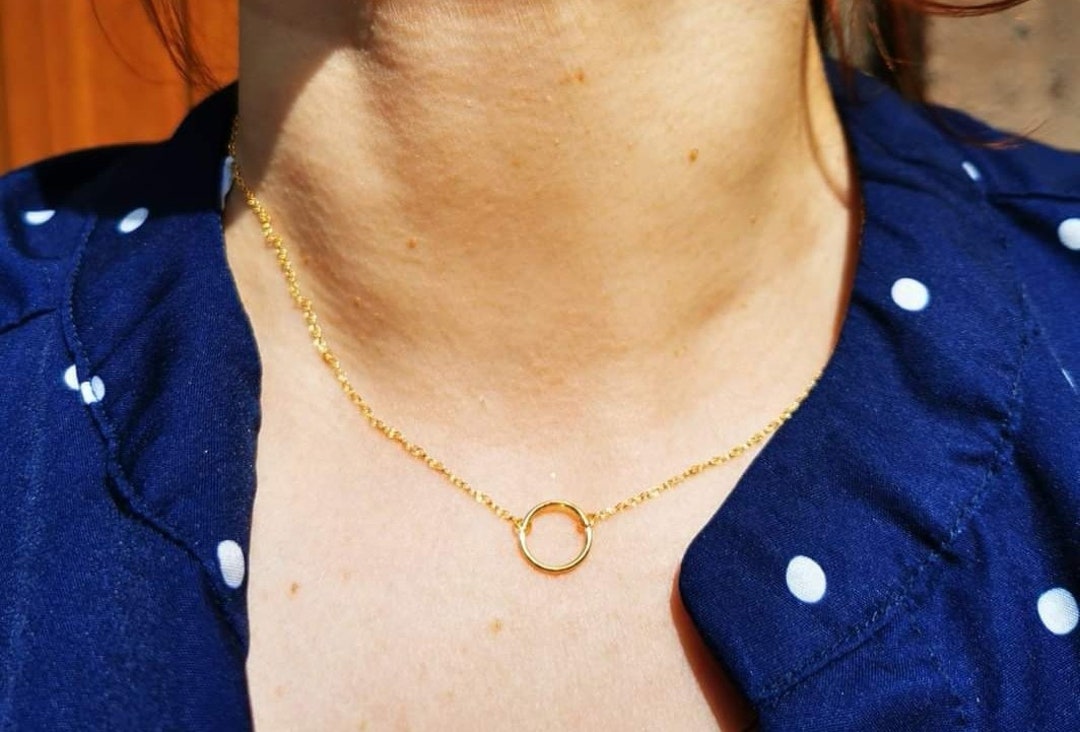 Necklace Ring of O Subtle Oring Necklace 925 Sterling Silver - Etsy