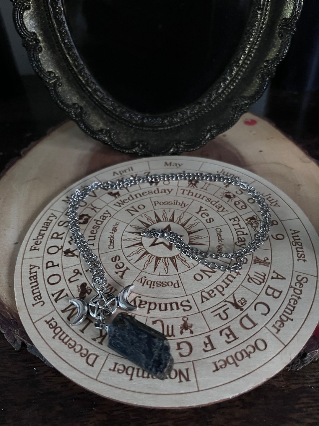 Pendulum Board and Pendulum/necklace, Divination Tools, Witchy Gifts ...