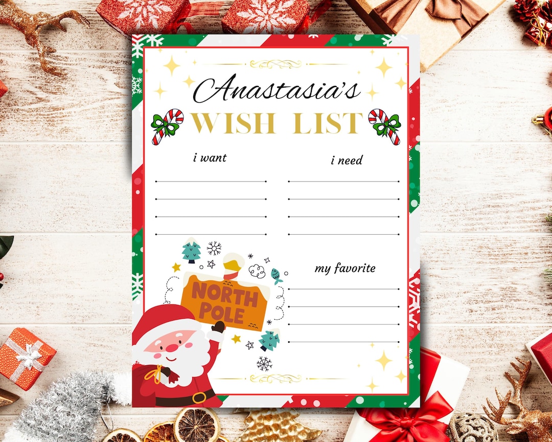 Christmas Wish List | Letter to Santa | Kids Christmas | Christmas ...