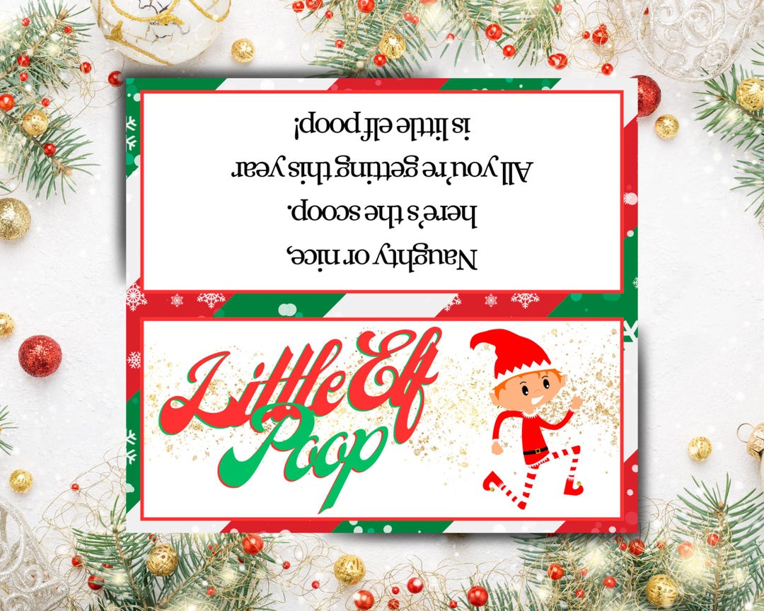 Little Elf Poop Bag Topper | Christmas Treats | Holiday Bag Topper ...