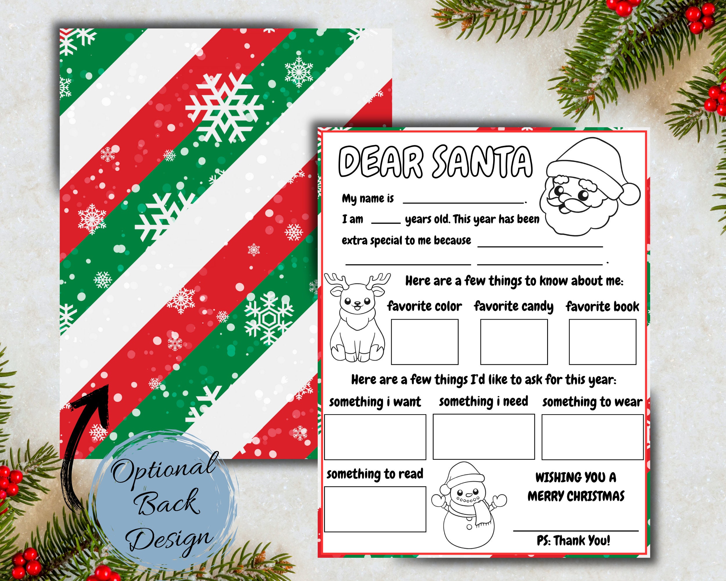 Letter to Santa Coloring Page Christmas Coloring Christmas Kids ...