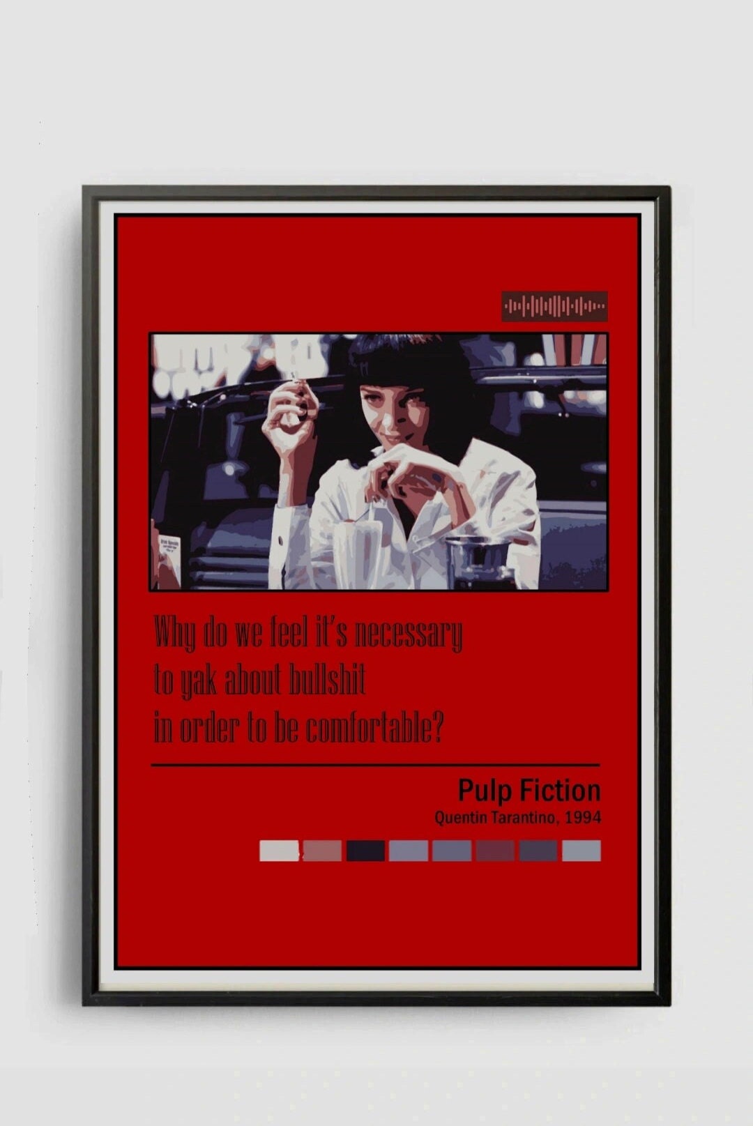 Pulp Fiction, Movie Print, Gift, Birthday Gift, Movie Poster, Digital ...