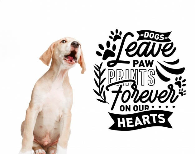 Dog Leave Paw Prints Forever on Our Hearts Svg the Dog - Etsy